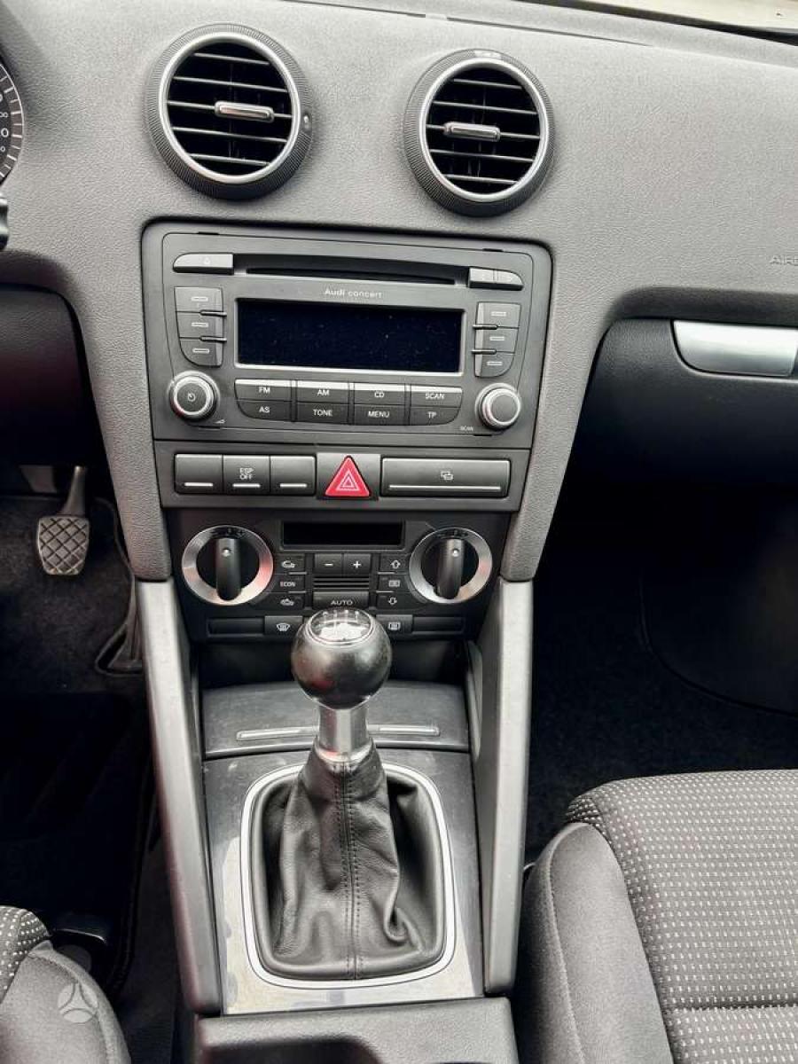 Grey Audi A3 2008 in Kaunas, with an engine capacity of 1.90 L and mileage of 281 thousand km for 3250 €, photo 9 on AUTOMOTO.COM.LV