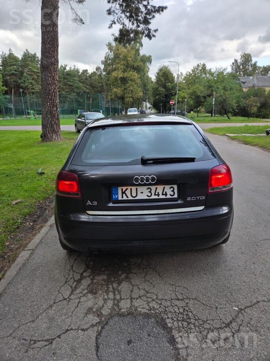 Grey Audi A3 2008 in Riga, with an engine capacity of 2.00 L and mileage of 331 thousand km for 2750 €, photo 6 on AUTOMOTO.COM.LV