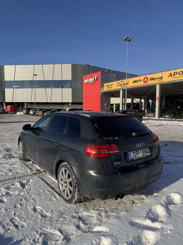 Pelēks Audi A3 2009 Viļņa, ar dzinēja tilpumu 1.98 L un nobraukumu 282 tūkst. km par 3800 €, foto 4 vietnē AUTOMOTO.COM.LV