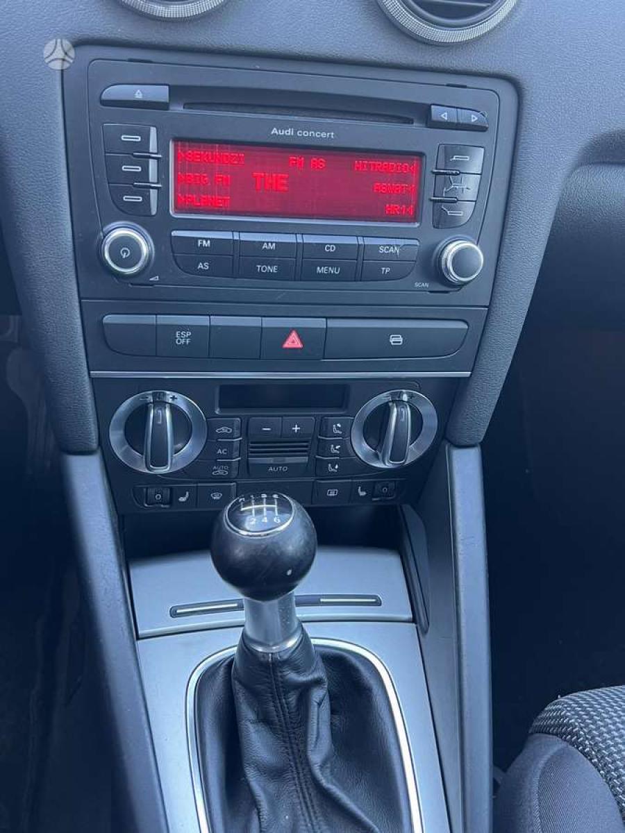 Grey Audi A3 2009 in Kaunas, with an engine capacity of 1.80 L and mileage of 215 thousand km for 3950 €, photo 12 on AUTOMOTO.COM.LV