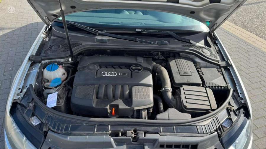 Grey Audi A3 2009 in Vilnius, with an engine capacity of 1.60 L and mileage of 214 thousand km for 4900 €, photo 27 on AUTOMOTO.COM.LV