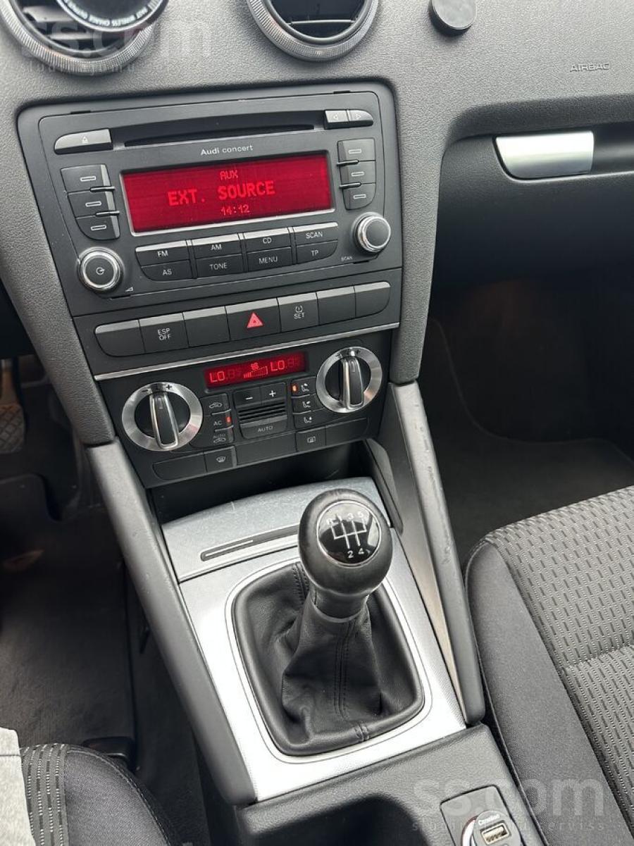 Pelēks Audi A3 2009 Jelgava, ar dzinēja tilpumu 1.90 L un nobraukumu 275 tūkst. km par 4800 €, foto 15 vietnē AUTOMOTO.COM.LV