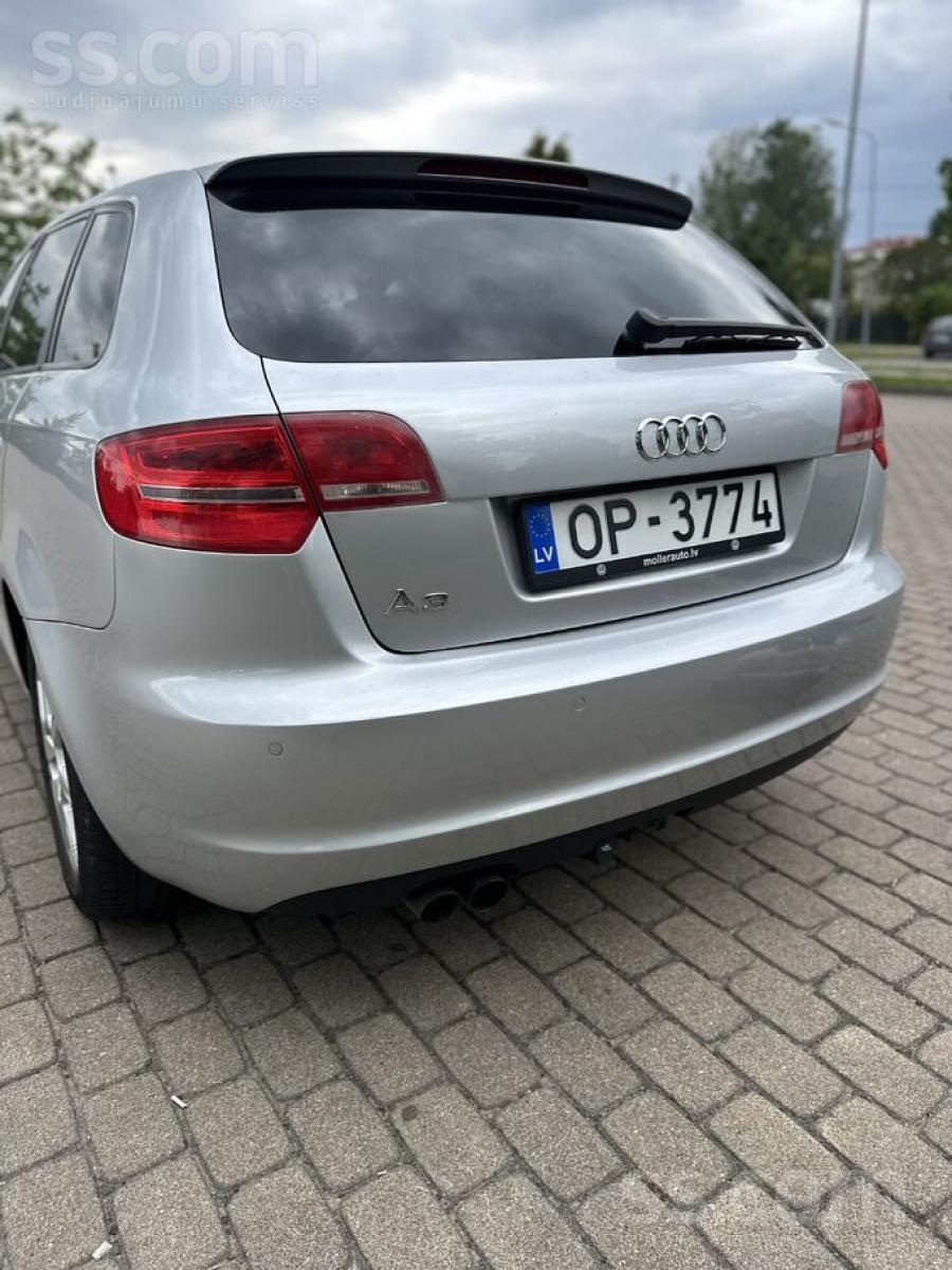 Pelēks Audi A3 2009 Jelgava, ar dzinēja tilpumu 1.90 L un nobraukumu 275 tūkst. km par 4800 €, foto 20 vietnē AUTOMOTO.COM.LV
