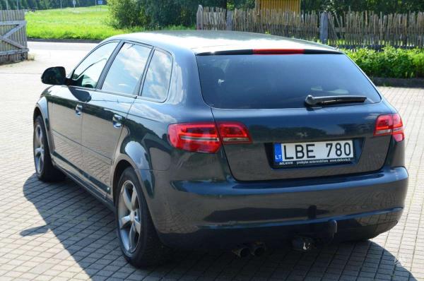 Grey Audi A3 2009 in Siauliai, with an engine capacity of 1.90 L and mileage of 270 thousand km for 3400 €, photo 1 on AUTOMOTO.COM.LV