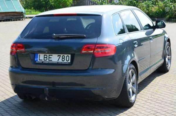Grey Audi A3 2009 in Siauliai, with an engine capacity of 1.90 L and mileage of 270 thousand km for 3400 €, photo 9 on AUTOMOTO.COM.LV