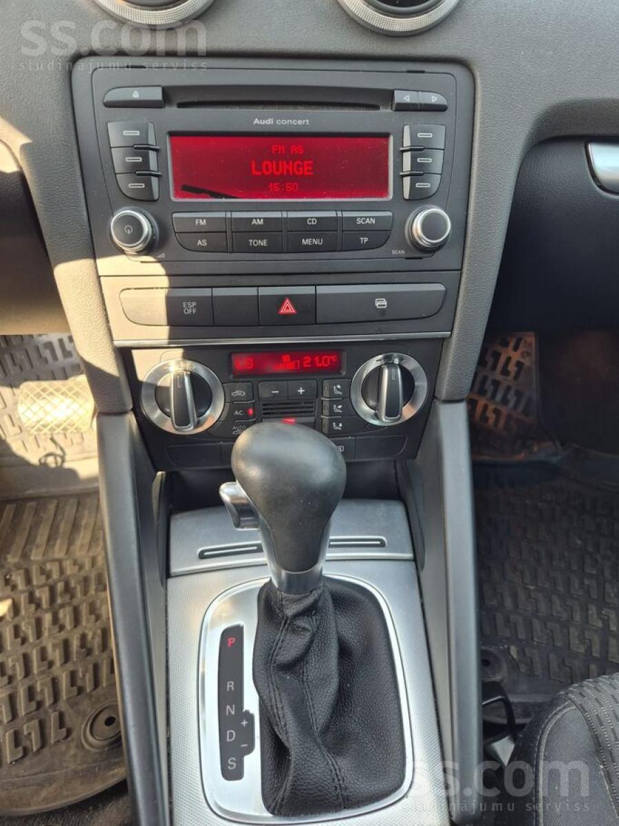 Grey Audi A3 2009 in Riga, with an engine capacity of 1.40 L and mileage of 255 thousand km for 4890 €, photo 19 on AUTOMOTO.COM.LV