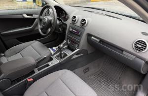 Grey Audi A3 2009 in Riga, with an engine capacity of 1.90 L and mileage of 0 thousand km for 3350 €, photo 8 on AUTOMOTO.COM.LV