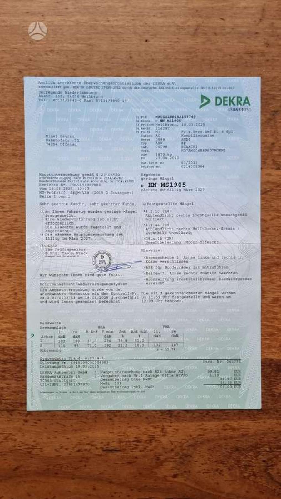 Серый Ауди А3 2010 в Вильнюс, объемом двигателя 1.40 л и пробегом 217 тыс. км за 5300 €, фото 30 на AUTOMOTO.COM.LV