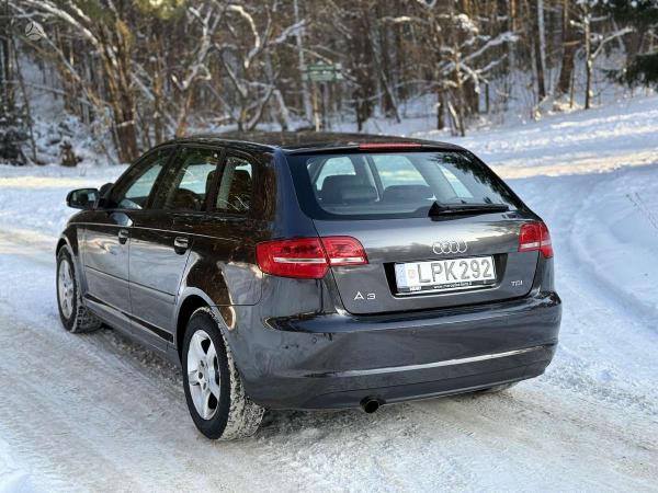 Grey Audi A3 2011 in Vilnius, with an engine capacity of 1.90 L and mileage of 253 thousand km for 3900 €, photo 4 on AUTOMOTO.COM.LV