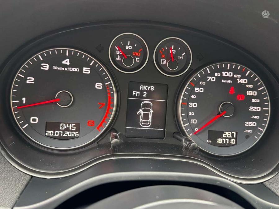 Grey Audi A3 2011 in Utena, with an engine capacity of 1.80 L and mileage of 188 thousand km for 5100 €, photo 25 on AUTOMOTO.COM.LV