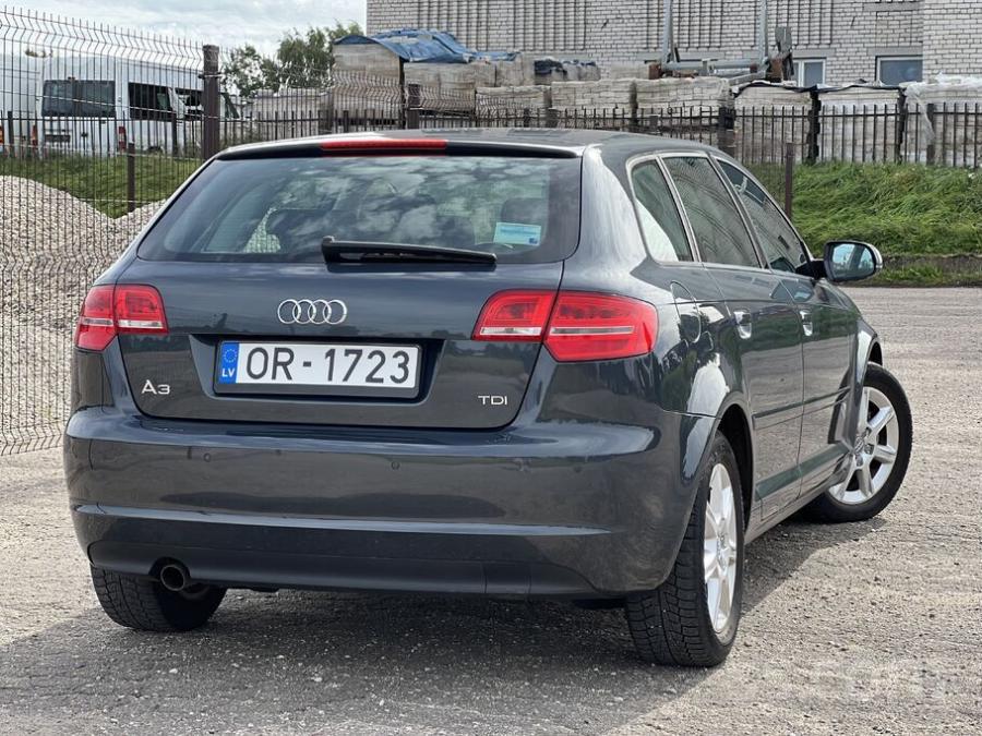 Grey Audi A3 2011 in Tukums, with an engine capacity of 2.00 L and mileage of 0 thousand km for 4990 €, photo 4 on AUTOMOTO.COM.LV