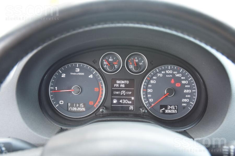Grey Audi A3 2011 in Riga, with an engine capacity of 1.60 L and mileage of 306 thousand km for 5990 €, photo 20 on AUTOMOTO.COM.LV