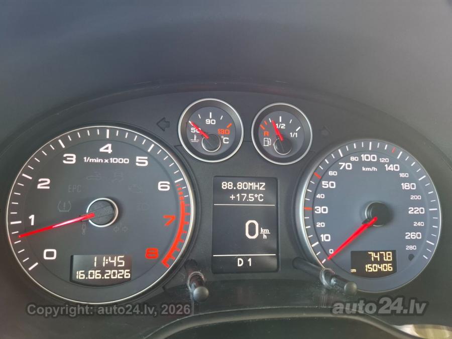 Grey Audi A3 2012 in Tallinn, with an engine capacity of 1.40 L and mileage of 150 thousand km for 8900 €, photo 10 on AUTOMOTO.COM.LV