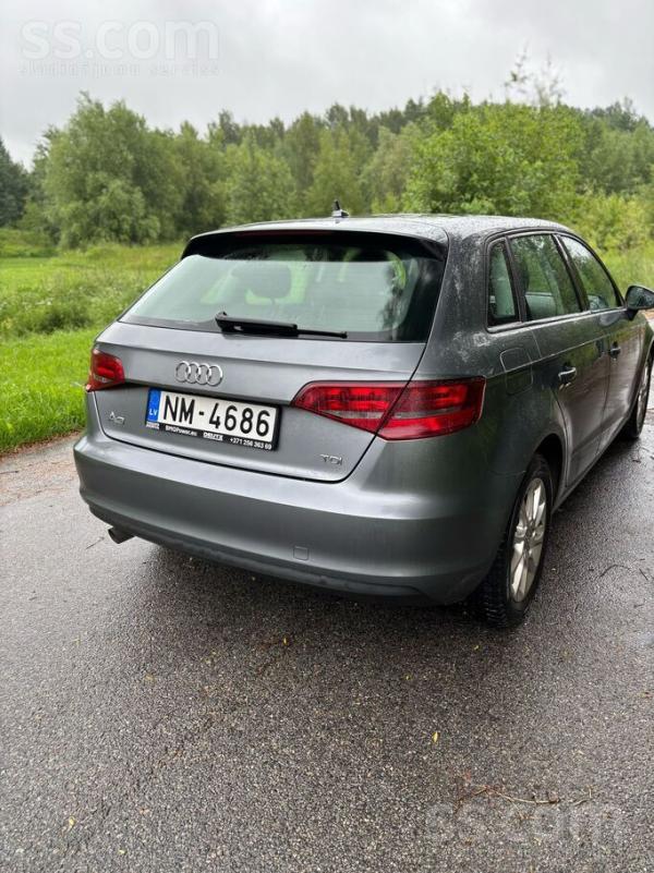 Grey Audi A3 2013 in Riga, with an engine capacity of 1.60 L and mileage of 329 thousand km for 6500 €, photo 1 on AUTOMOTO.COM.LV