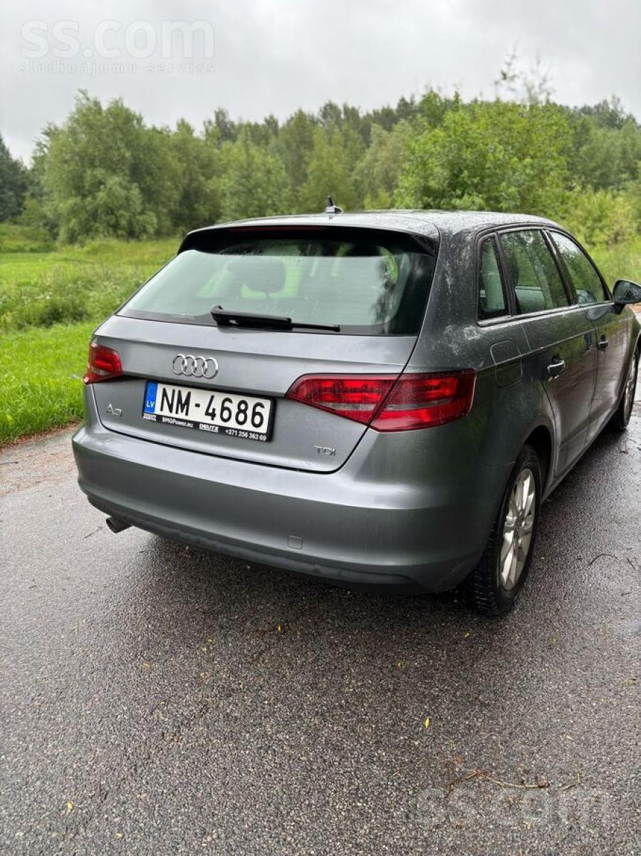 Grey Audi A3 2013 in Riga, with an engine capacity of 1.60 L and mileage of 329 thousand km for 6500 €, photo 1 on AUTOMOTO.COM.LV