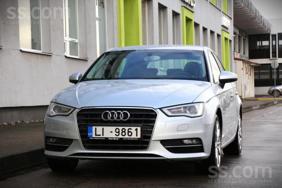 Grey Audi A3 2013 in Riga, with an engine capacity of 1.40 L and mileage of 299 thousand km for 7495 €, photo 1 on AUTOMOTO.COM.LV