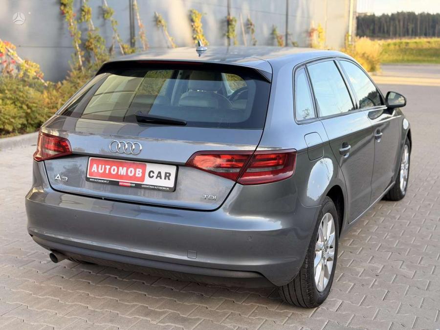 Grey Audi A3 2013 in Vilnius, with an engine capacity of 1.60 L and mileage of 98 thousand km for 8950 €, photo 10 on AUTOMOTO.COM.LV