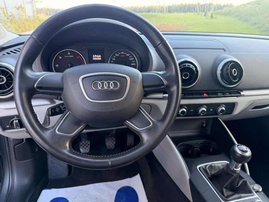 Grey Audi A3 2013 in Vilnius, with an engine capacity of 1.60 L and mileage of 98 thousand km for 8950 €, photo 31 on AUTOMOTO.COM.LV