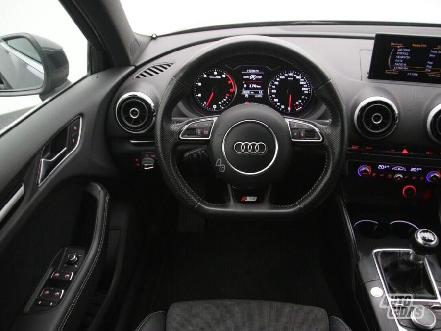 Grey Audi A3 2014 in Vilnius, with an engine capacity of 1.40 L and mileage of 238 thousand km for 9899 €, photo 17 on AUTOMOTO.COM.LV