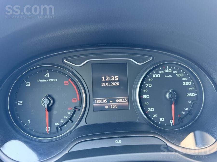 Pelēks Audi A3 2014 Daugavpils, ar dzinēja tilpumu 2.00 L un nobraukumu 180 tūkst. km par 12900 €, foto 11 vietnē AUTOMOTO.COM.LV