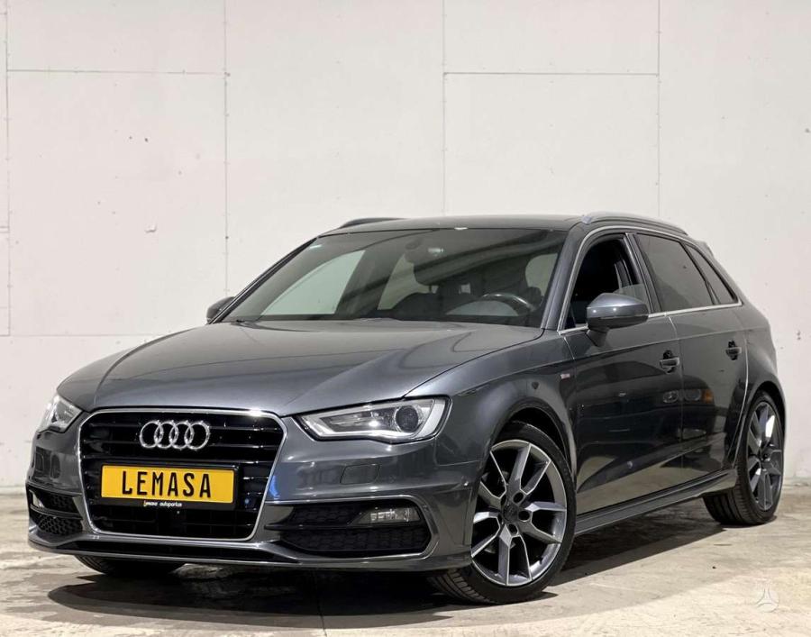 Grey Audi A3 2014 in Klaipeda, with an engine capacity of 1.39 L and mileage of 255 thousand km for 8999 €, photo 1 on AUTOMOTO.COM.LV