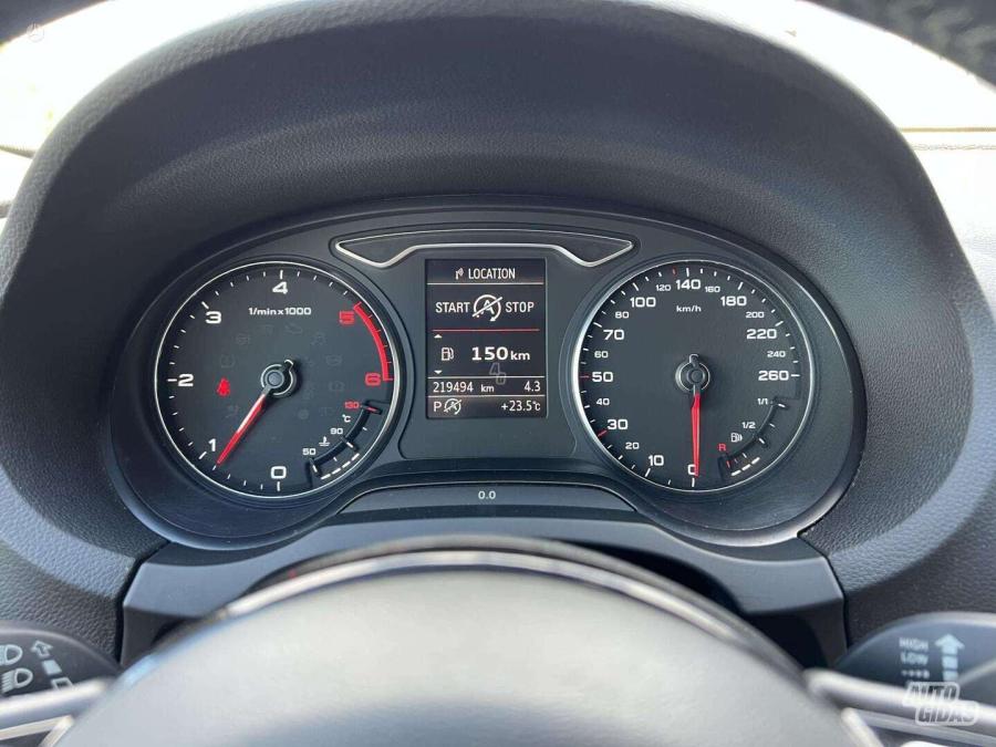 Grey Audi A3 2014 in Siauliai, with an engine capacity of 1.60 L and mileage of 219 thousand km for 9200 €, photo 13 on AUTOMOTO.COM.LV