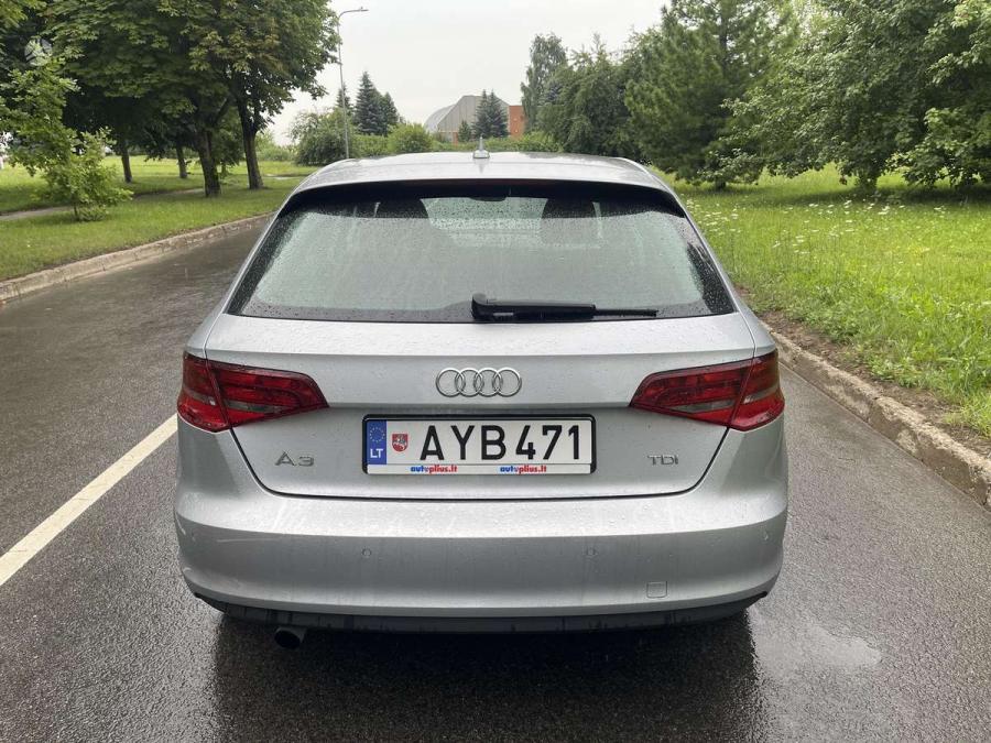 Pelēks Audi A3 2014 Panevēža, ar dzinēja tilpumu 1.60 L un nobraukumu 224 tūkst. km par 6700 €, foto 6 vietnē AUTOMOTO.COM.LV