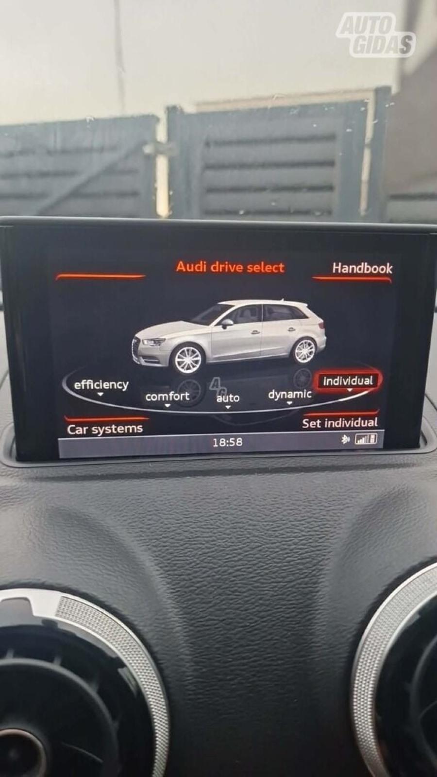 Pelēks Audi A3 2014 Kauņa, ar dzinēja tilpumu 2.00 L un nobraukumu 289 tūkst. km par 11800 €, foto 26 vietnē AUTOMOTO.COM.LV