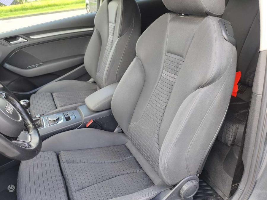 Grey Audi A3 2014 in Panevezys, with an engine capacity of 1.97 L and mileage of 221 thousand km for 5100 €, photo 8 on AUTOMOTO.COM.LV