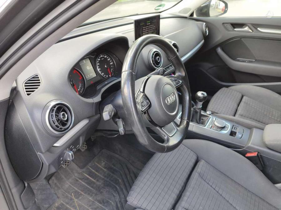 Grey Audi A3 2014 in Panevezys, with an engine capacity of 1.97 L and mileage of 221 thousand km for 5100 €, photo 10 on AUTOMOTO.COM.LV