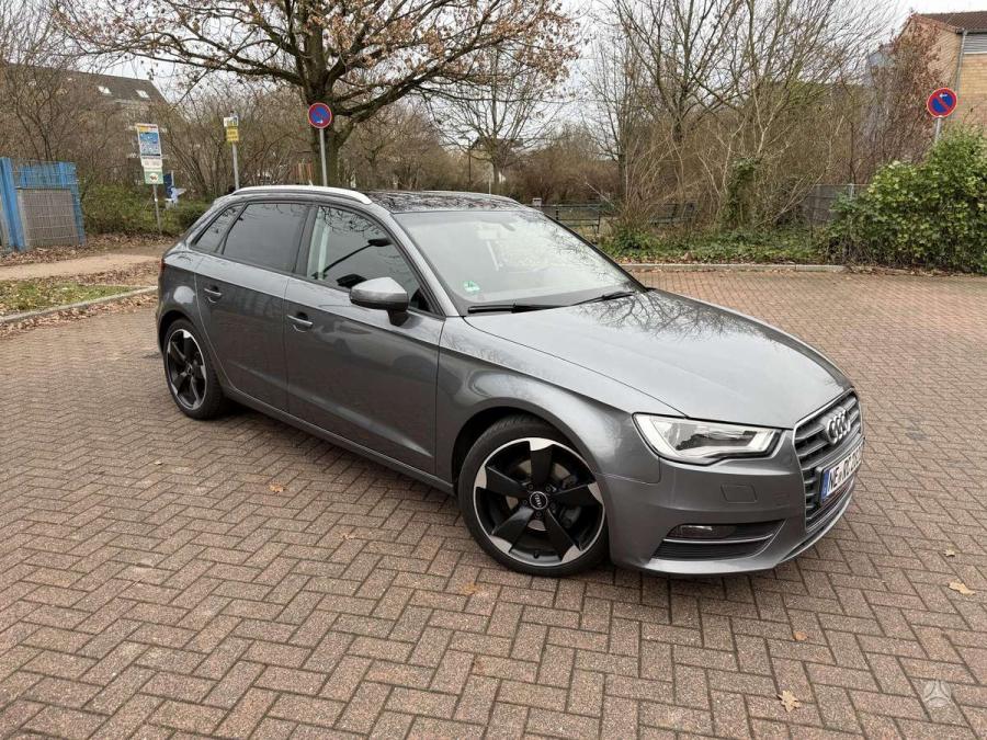 Grey Audi A3 2015 in Kaunas, with an engine capacity of 1.97 L and mileage of 231 thousand km for 8900 €, photo 1 on AUTOMOTO.COM.LV