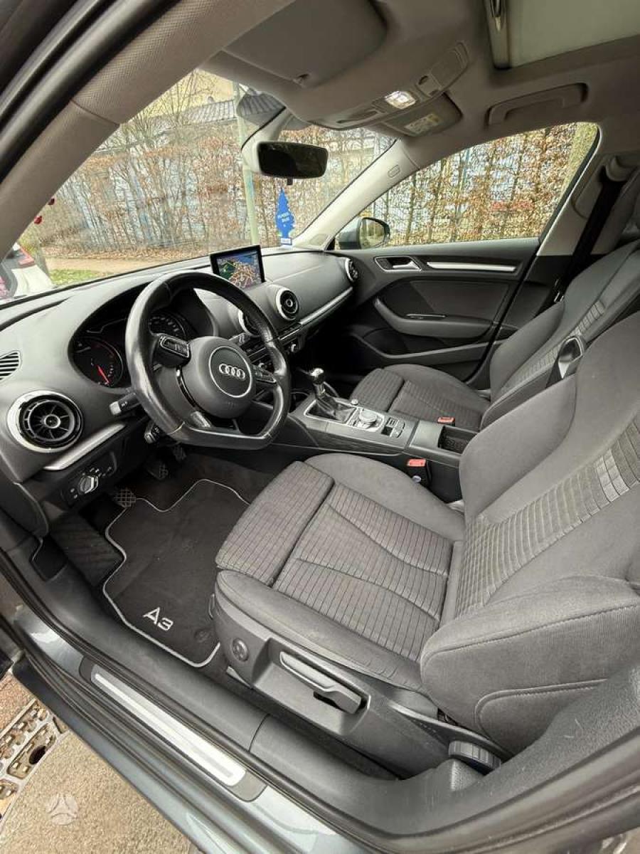 Grey Audi A3 2015 in Kaunas, with an engine capacity of 1.97 L and mileage of 231 thousand km for 8900 €, photo 13 on AUTOMOTO.COM.LV
