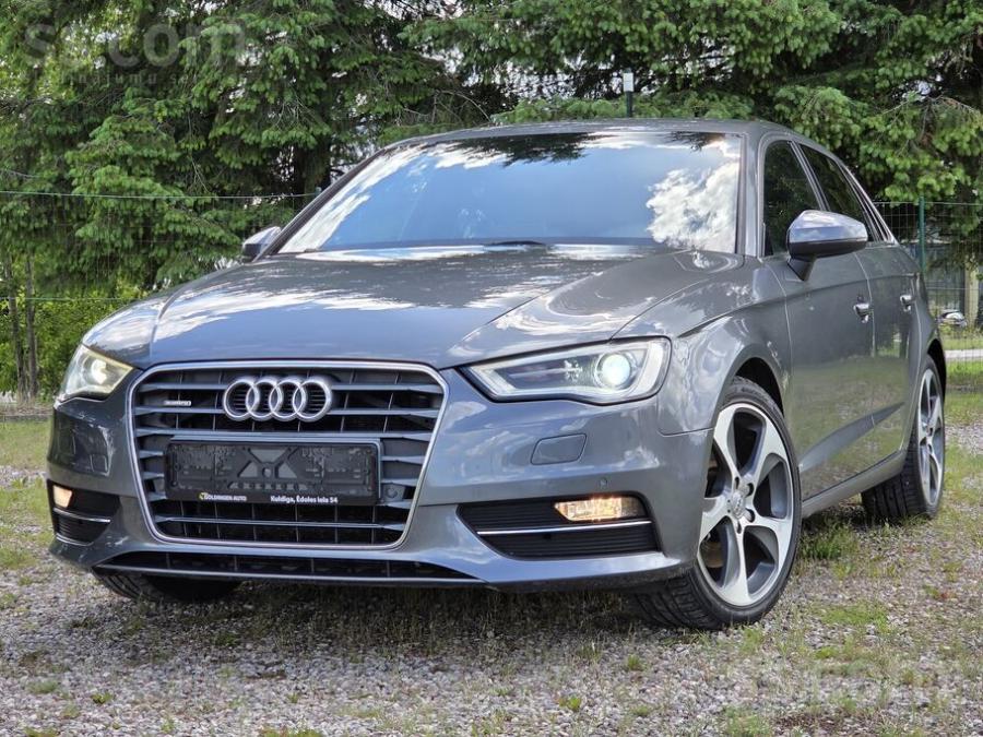 Grey Audi A3 2015 in Kuldiga, with an engine capacity of 2.00 L and mileage of 251 thousand km for 10990 €, photo 1 on AUTOMOTO.COM.LV