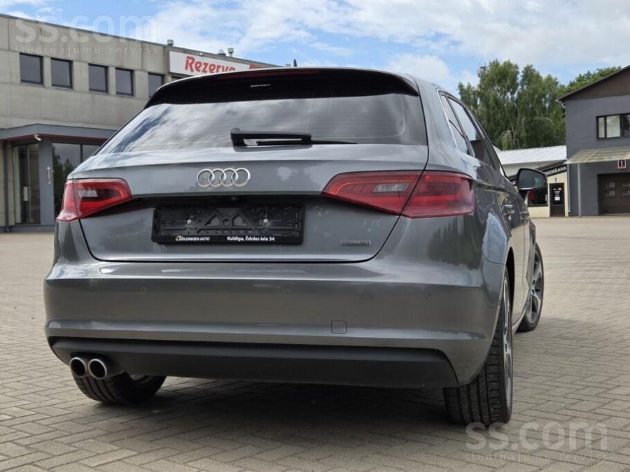 Grey Audi A3 2015 in Kuldiga, with an engine capacity of 2.00 L and mileage of 251 thousand km for 10990 €, photo 6 on AUTOMOTO.COM.LV