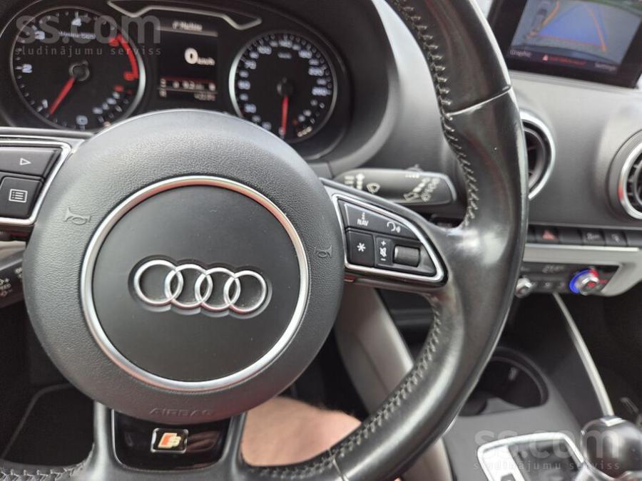 Grey Audi A3 2015 in Kuldiga, with an engine capacity of 2.00 L and mileage of 251 thousand km for 10990 €, photo 16 on AUTOMOTO.COM.LV
