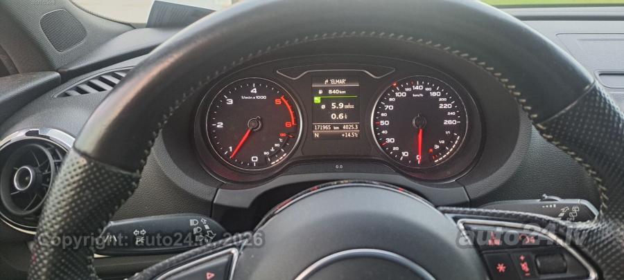 Grey Audi A3 2015 in Tallinn, with an engine capacity of 2.00 L and mileage of 0 thousand km for 14500 €, photo 9 on AUTOMOTO.COM.LV