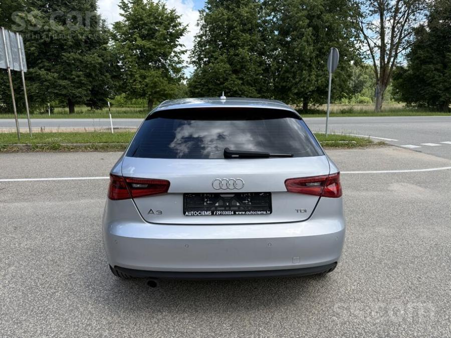 Grey Audi A3 2015 in Ogre, with an engine capacity of 1.60 L and mileage of 204 thousand km for 8499 €, photo 6 on AUTOMOTO.COM.LV