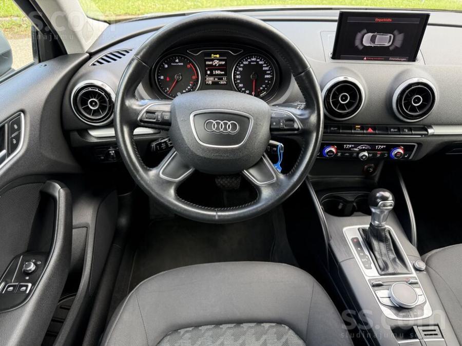 Grey Audi A3 2015 in Ogre, with an engine capacity of 1.60 L and mileage of 204 thousand km for 8499 €, photo 9 on AUTOMOTO.COM.LV