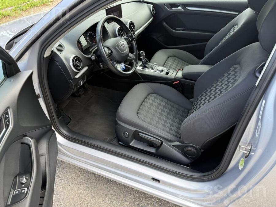 Grey Audi A3 2015 in Ogre, with an engine capacity of 1.60 L and mileage of 204 thousand km for 8499 €, photo 13 on AUTOMOTO.COM.LV