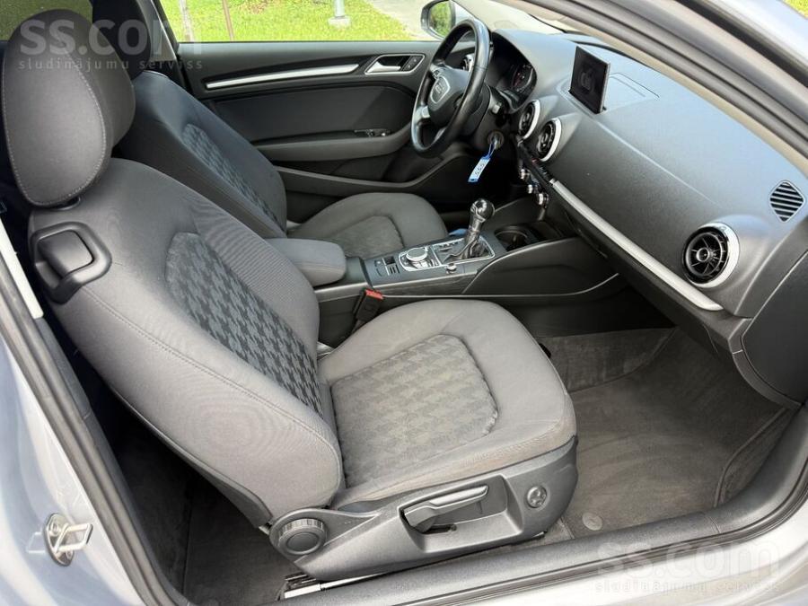 Grey Audi A3 2015 in Ogre, with an engine capacity of 1.60 L and mileage of 204 thousand km for 8499 €, photo 16 on AUTOMOTO.COM.LV