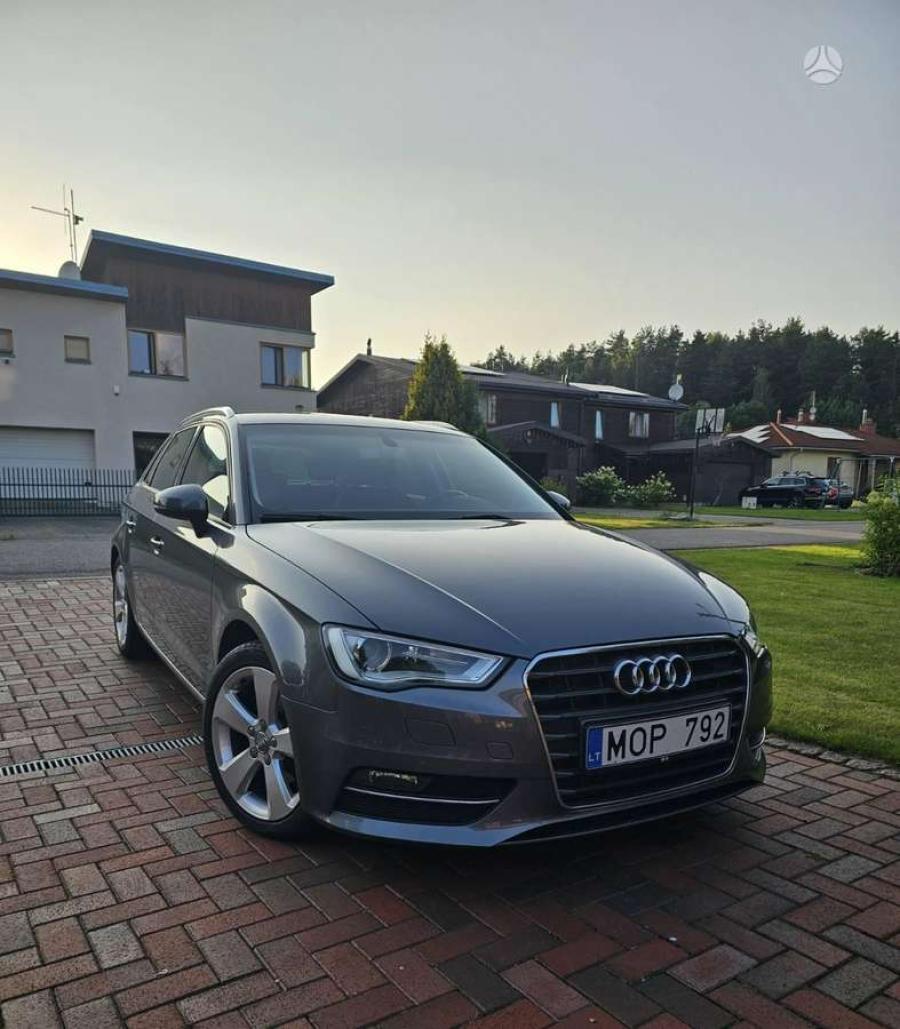 Pelēks Audi A3 2015 Viļņa, ar dzinēja tilpumu 1.97 L un nobraukumu 56 tūkst. km par 12300 €, foto 1 vietnē AUTOMOTO.COM.LV
