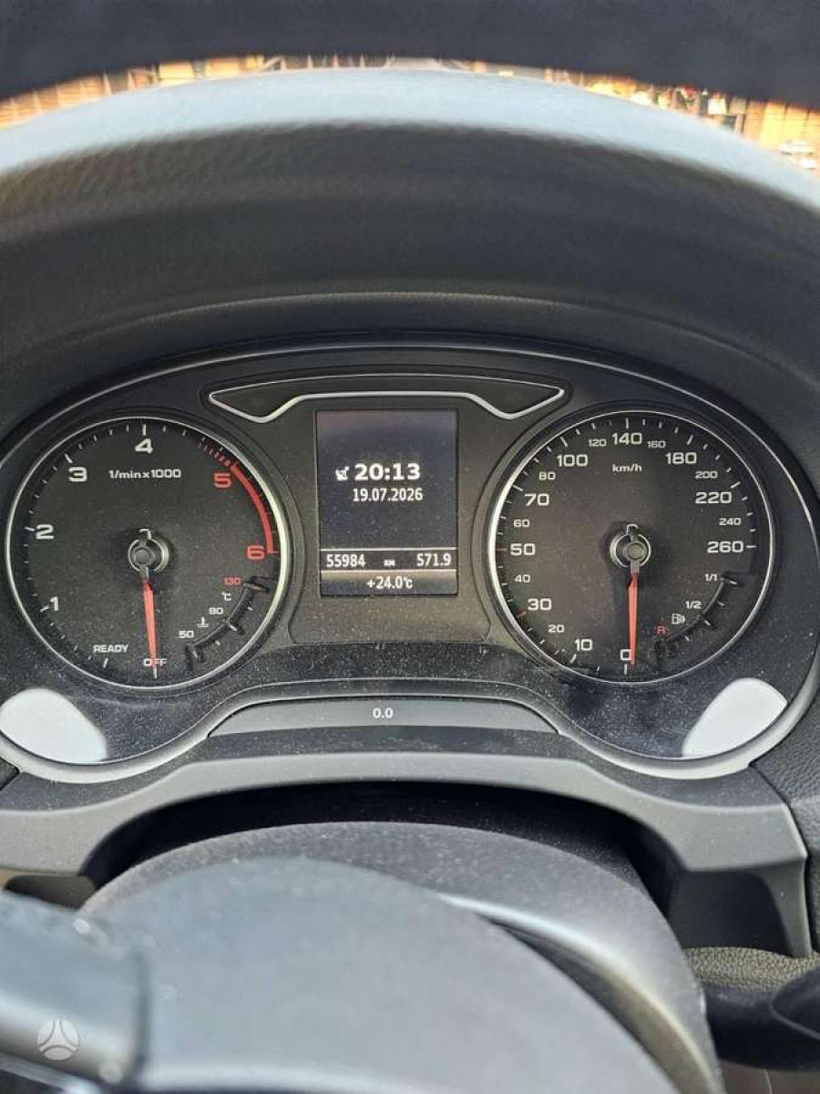 Pelēks Audi A3 2015 Viļņa, ar dzinēja tilpumu 1.97 L un nobraukumu 56 tūkst. km par 12300 €, foto 9 vietnē AUTOMOTO.COM.LV