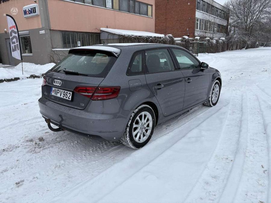 Grey Audi A3 2016 in Kaunas, with an engine capacity of 1.60 L and mileage of 267 thousand km for 8350 €, photo 4 on AUTOMOTO.COM.LV