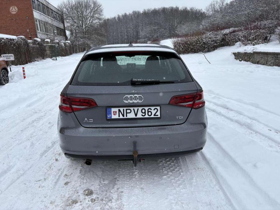 Grey Audi A3 2016 in Kaunas, with an engine capacity of 1.60 L and mileage of 267 thousand km for 8350 €, photo 8 on AUTOMOTO.COM.LV