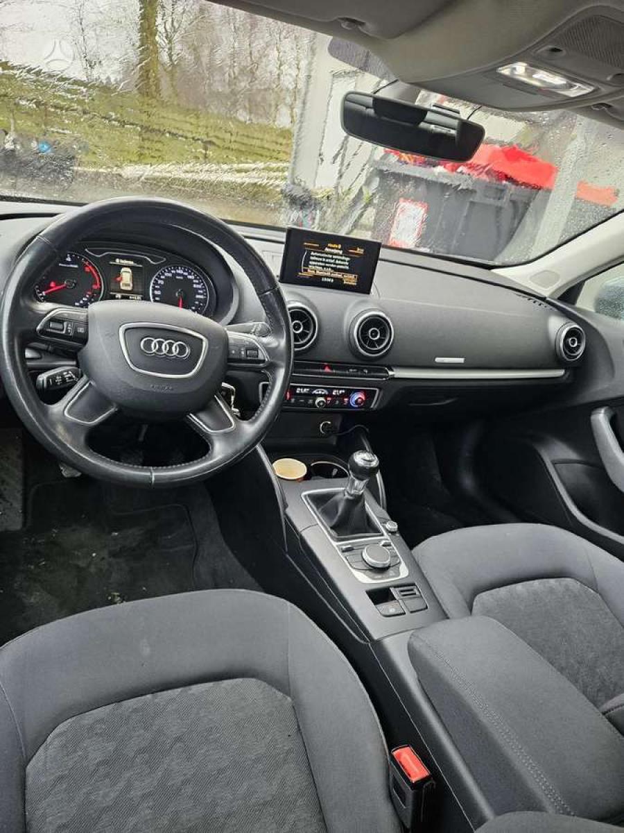 Grey Audi A3 2016 in Panevezys, with an engine capacity of 1.60 L and mileage of 252 thousand km for 7999 €, photo 10 on AUTOMOTO.COM.LV
