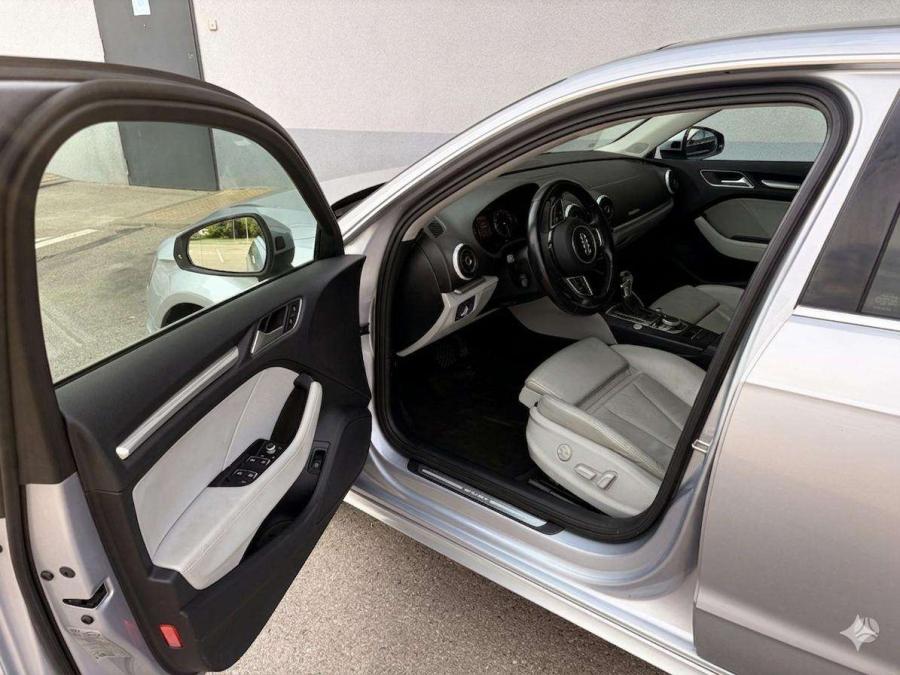 Grey Audi A3 2016 in Vilnius, with an engine capacity of 1.40 L and mileage of 89 thousand km for 13300 €, photo 12 on AUTOMOTO.COM.LV