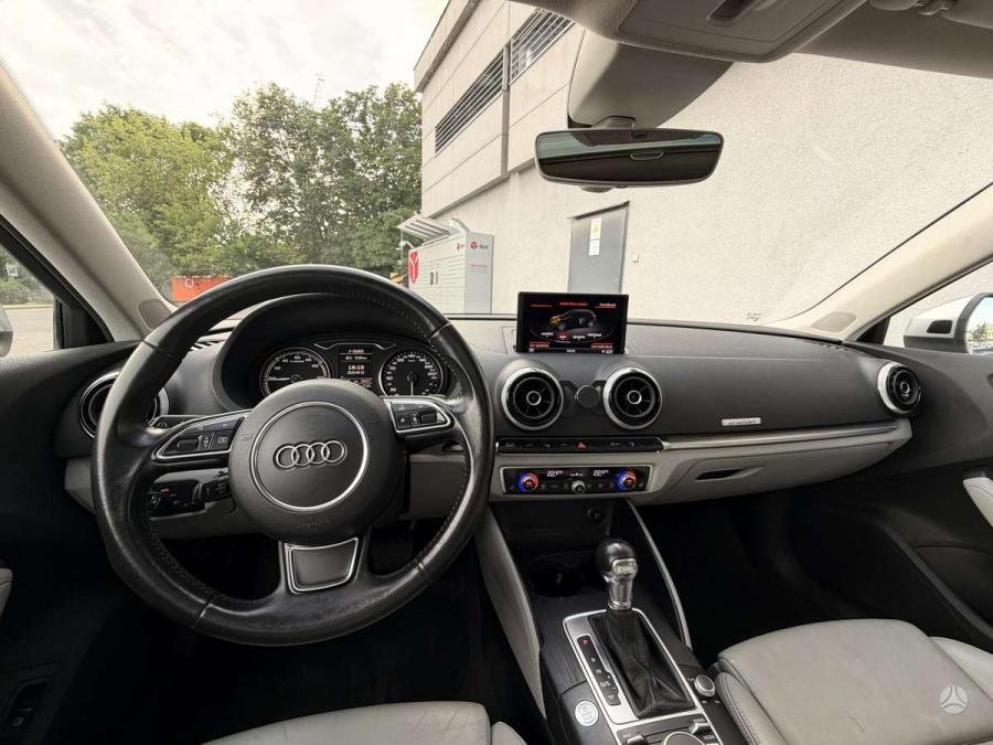 Grey Audi A3 2016 in Vilnius, with an engine capacity of 1.40 L and mileage of 89 thousand km for 13300 €, photo 19 on AUTOMOTO.COM.LV