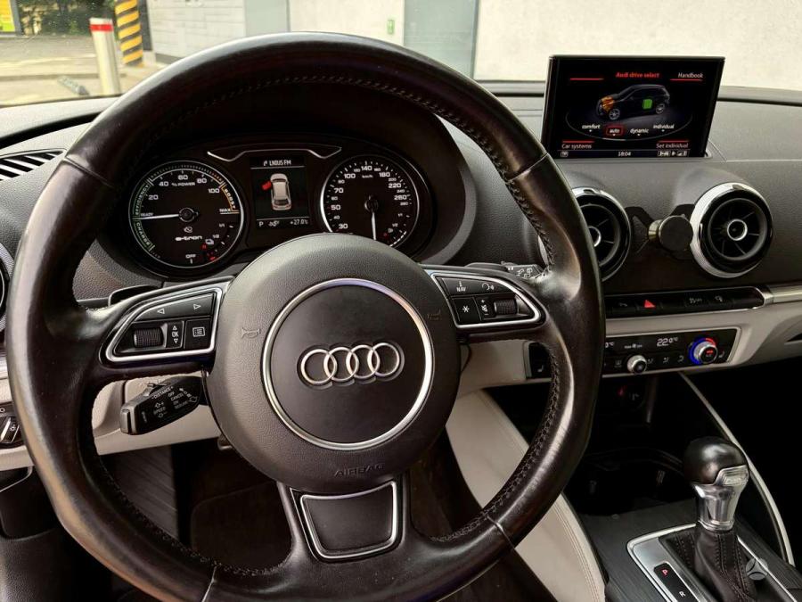 Grey Audi A3 2016 in Vilnius, with an engine capacity of 1.40 L and mileage of 89 thousand km for 13300 €, photo 20 on AUTOMOTO.COM.LV