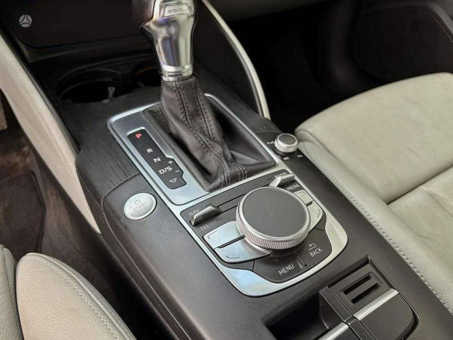 Grey Audi A3 2016 in Vilnius, with an engine capacity of 1.40 L and mileage of 89 thousand km for 13300 €, photo 26 on AUTOMOTO.COM.LV