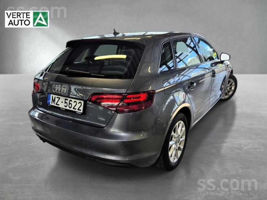 Grey Audi A3 2016 in Riga, with an engine capacity of 2.00 L and mileage of 229 thousand km for 10490 €, photo 5 on AUTOMOTO.COM.LV